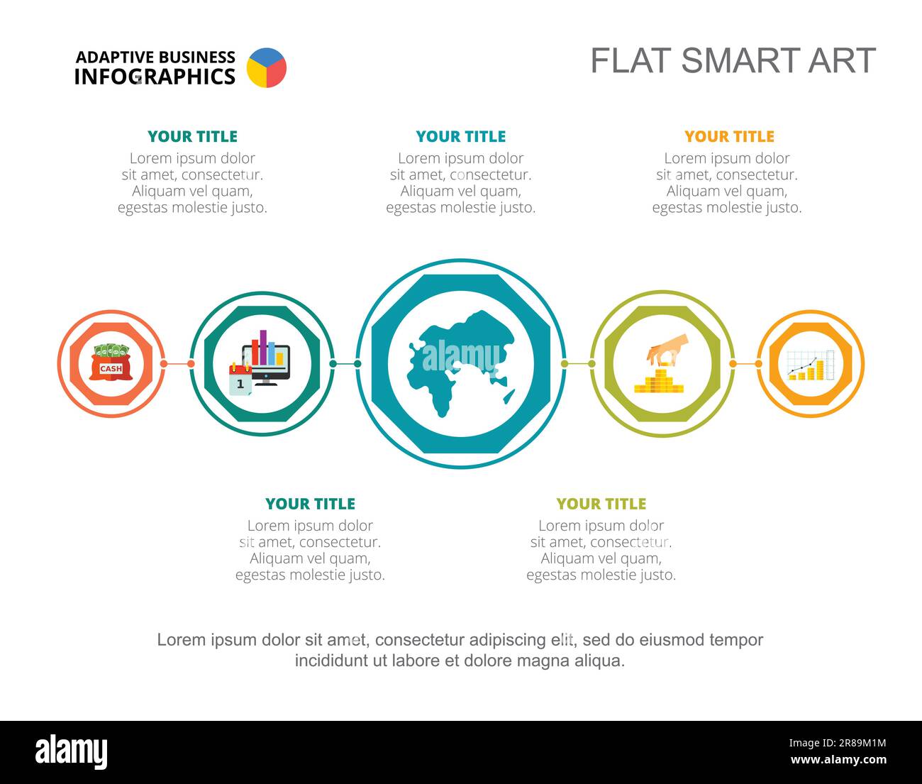 Five Management Options Slide Template Stock Vector Image & Art - Alamy