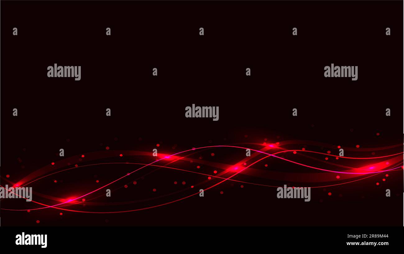 Red transparent abstract shiny magical cosmic magical energy lines ...