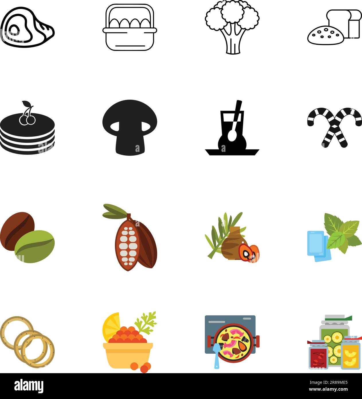 Food icon set Stock Vector Image & Art - Alamy