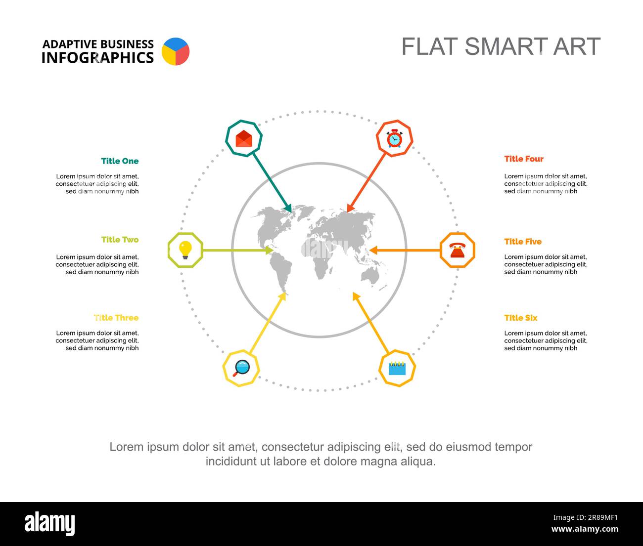 Six Marketing Options Slide Template Stock Vector Image & Art - Alamy