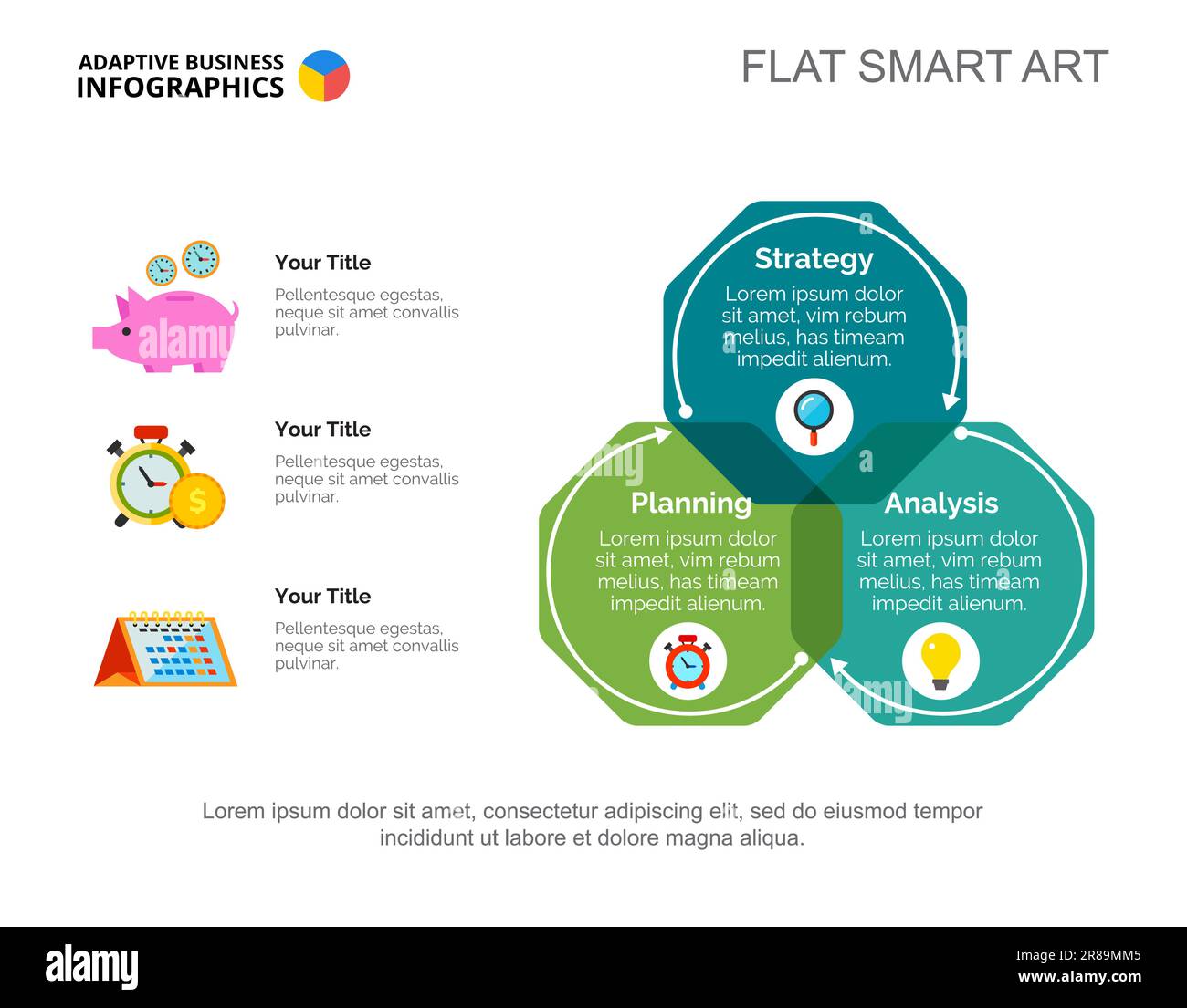 Three Options Planning Slide Template Stock Vector Image & Art - Alamy