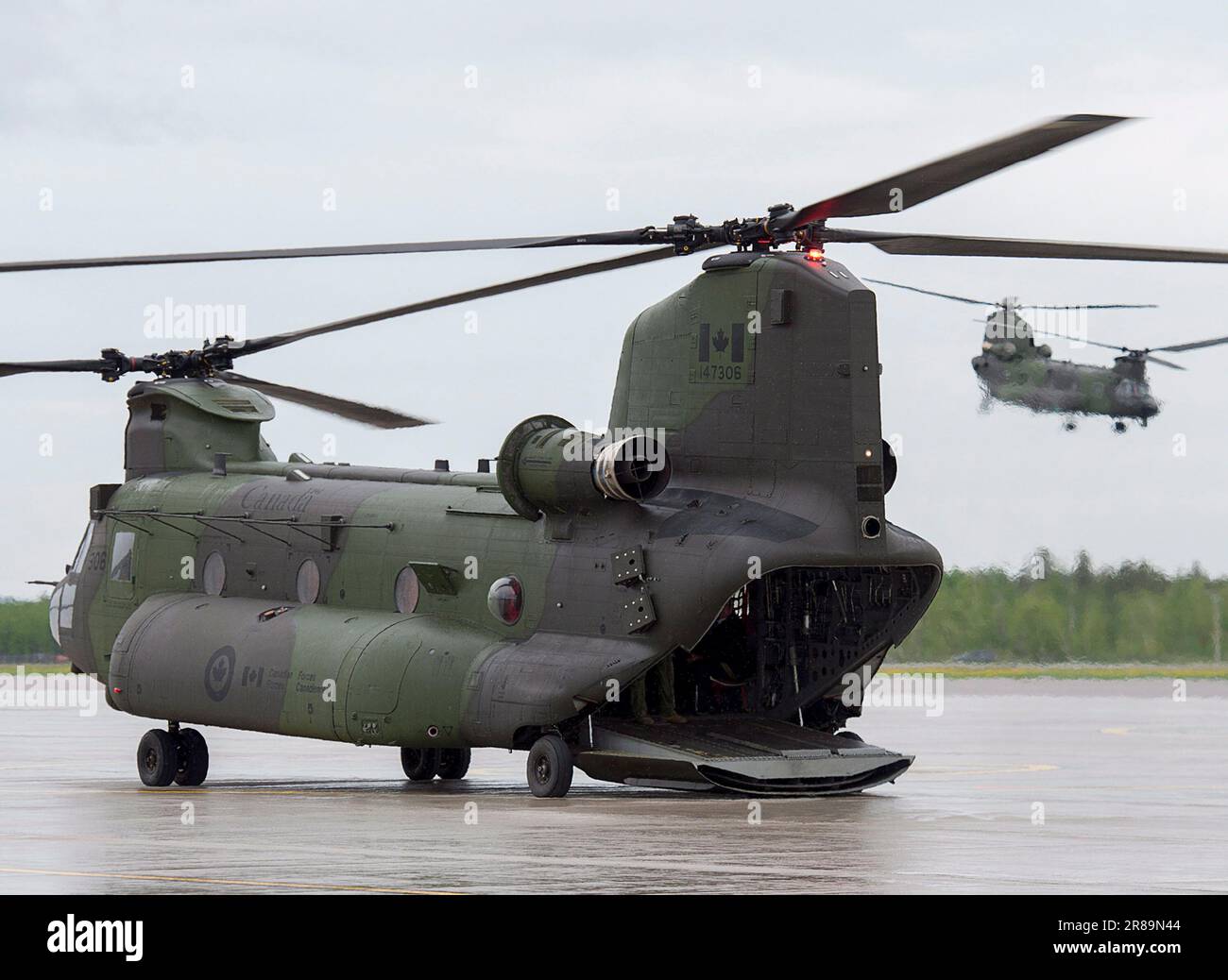 Two RCAF CH-147F Chinook, multi-mission, medium to heavy-lift ...