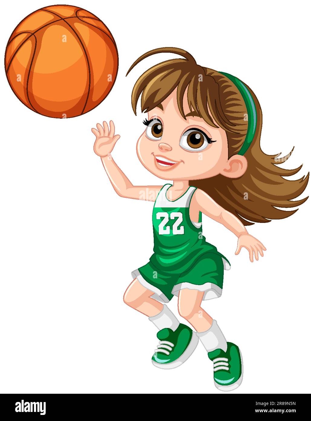 Female basketball player cartoon character illustration Stock Vector ...