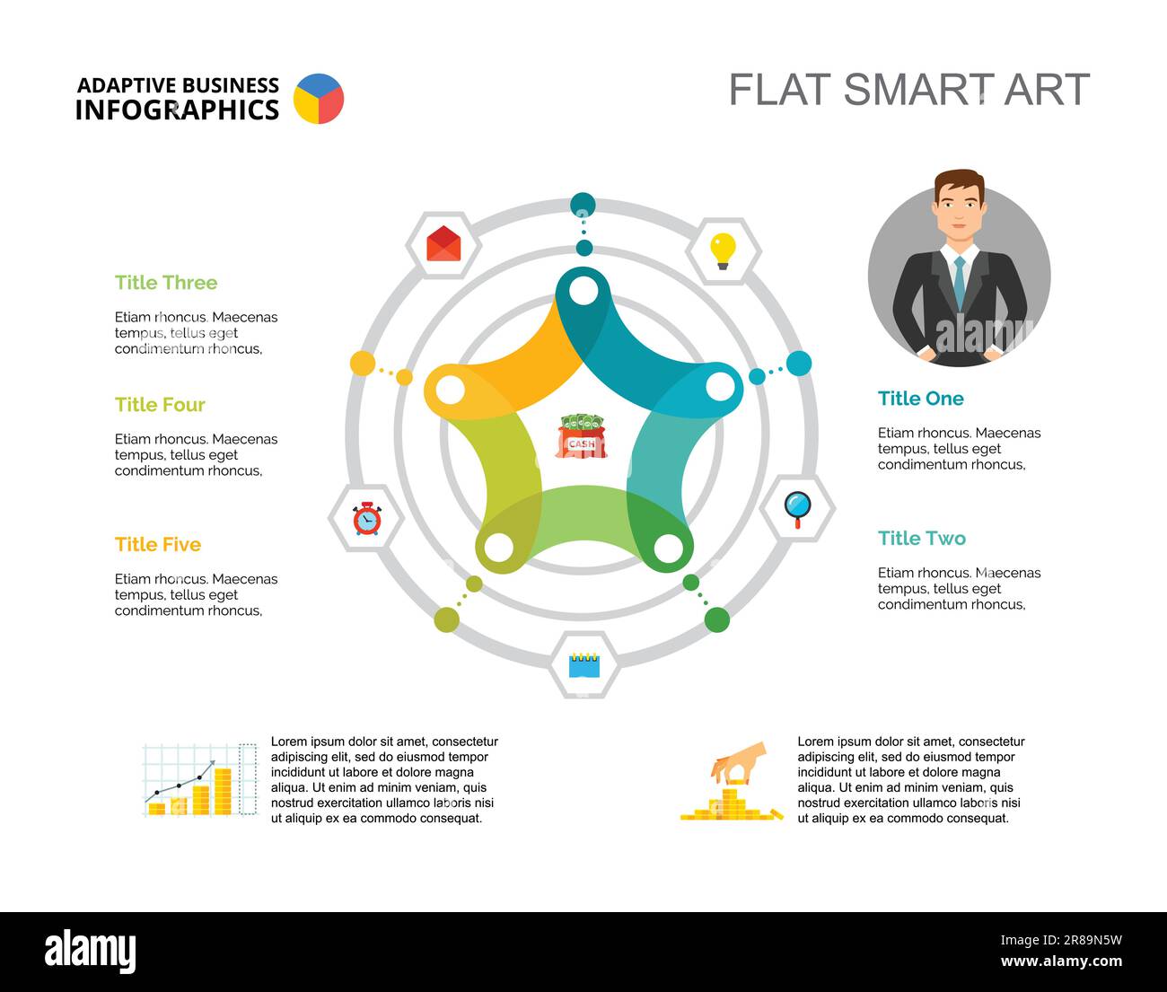 Financial Growth Concept Slide Template Stock Vector Image & Art - Alamy
