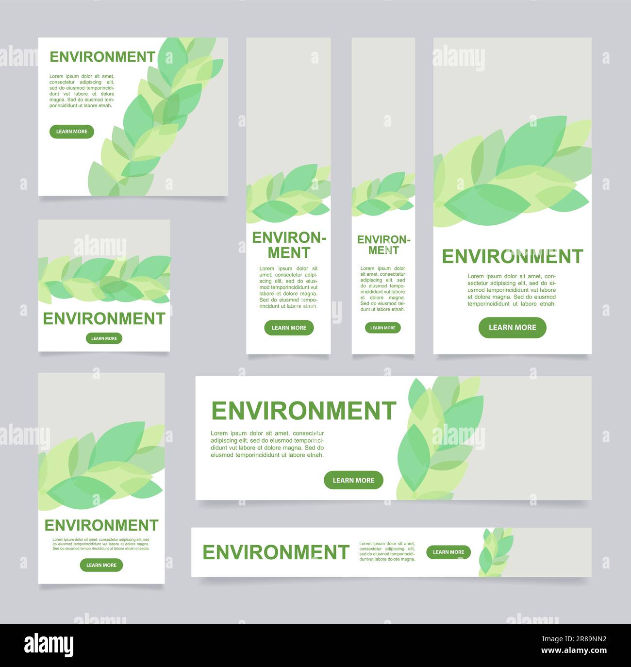 Environmental pollution prevention web banner design template Stock ...