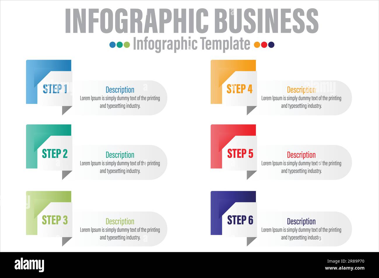 Infographics number options template with steps, with 6 Steps, Six 6 ...
