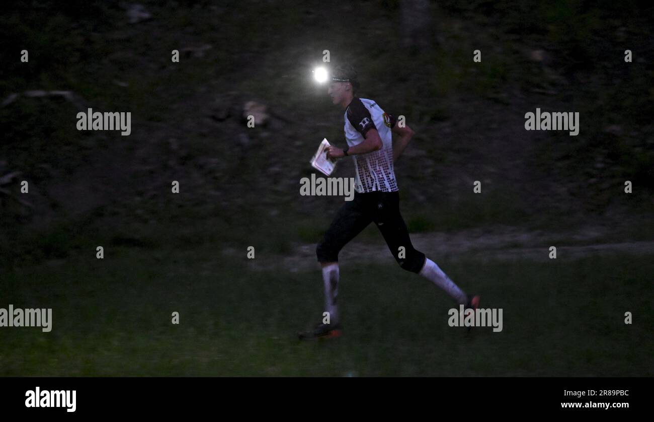 Emil Auselius of Bredaryds SOK 1 competes in the Jukola relay of the ...
