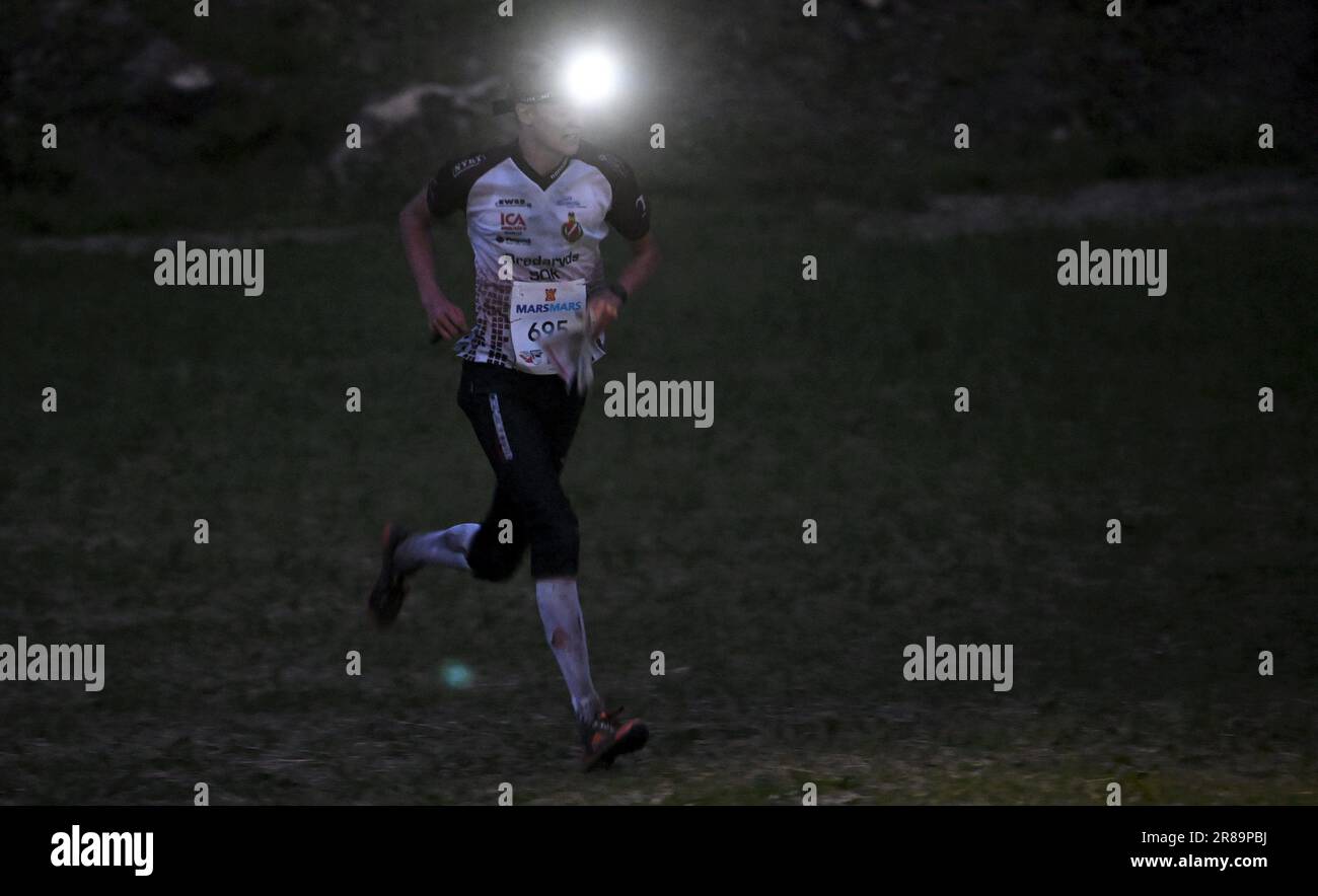 Emil Auselius of Bredaryds SOK 1 competes in the Jukola relay of the ...