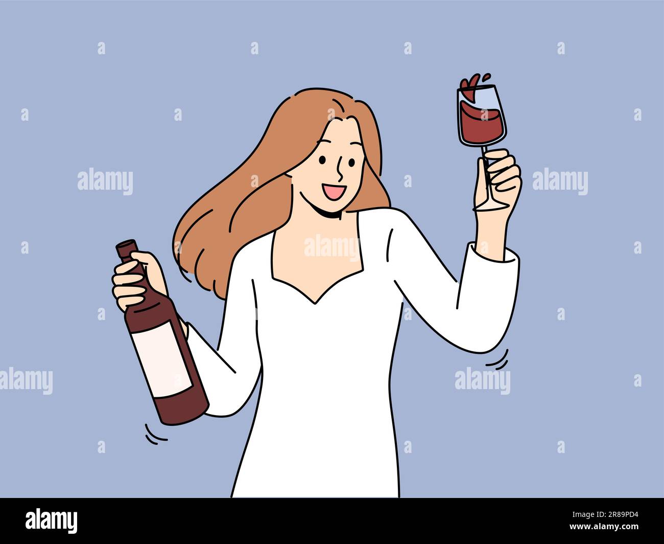 Woman dances holding Stock Vector Images - Alamy