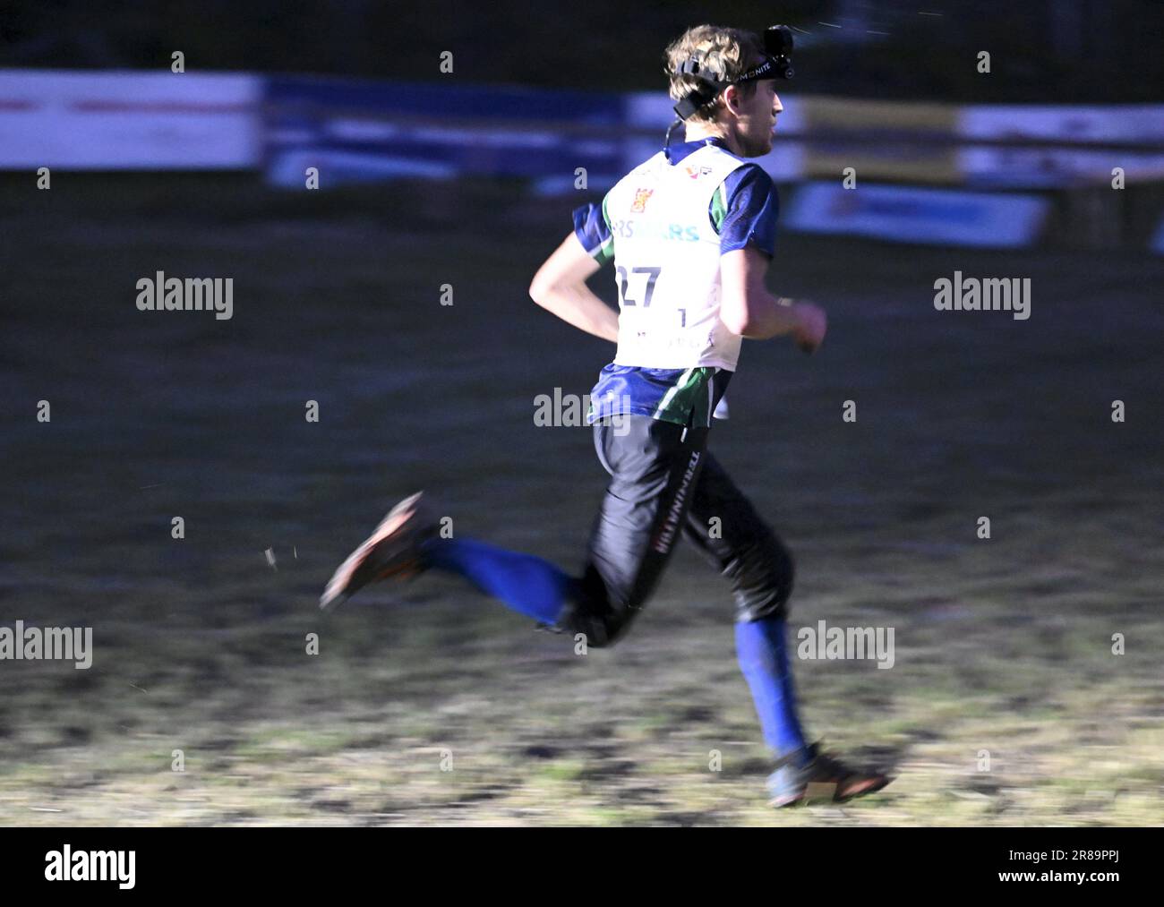 Tuomas Heikkilä of Helsingin Suunnistajat competes in the Jukola relay ...