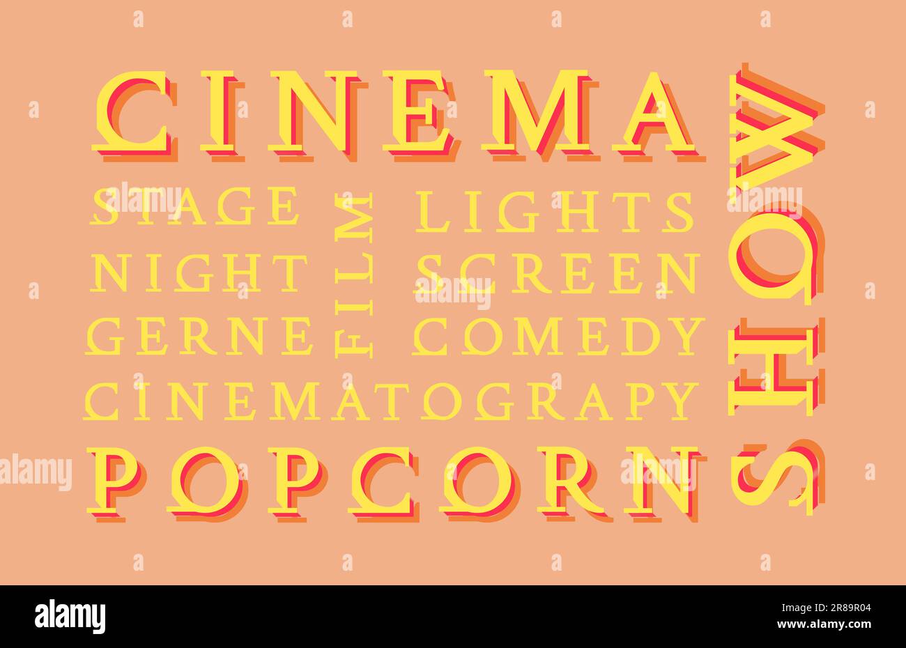 Cinema show word collage Stock Vector Image & Art - Alamy