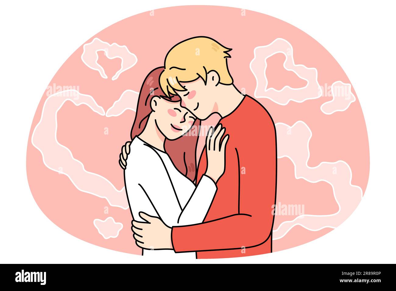 Cuddle closeness Stock Vector Images - Alamy