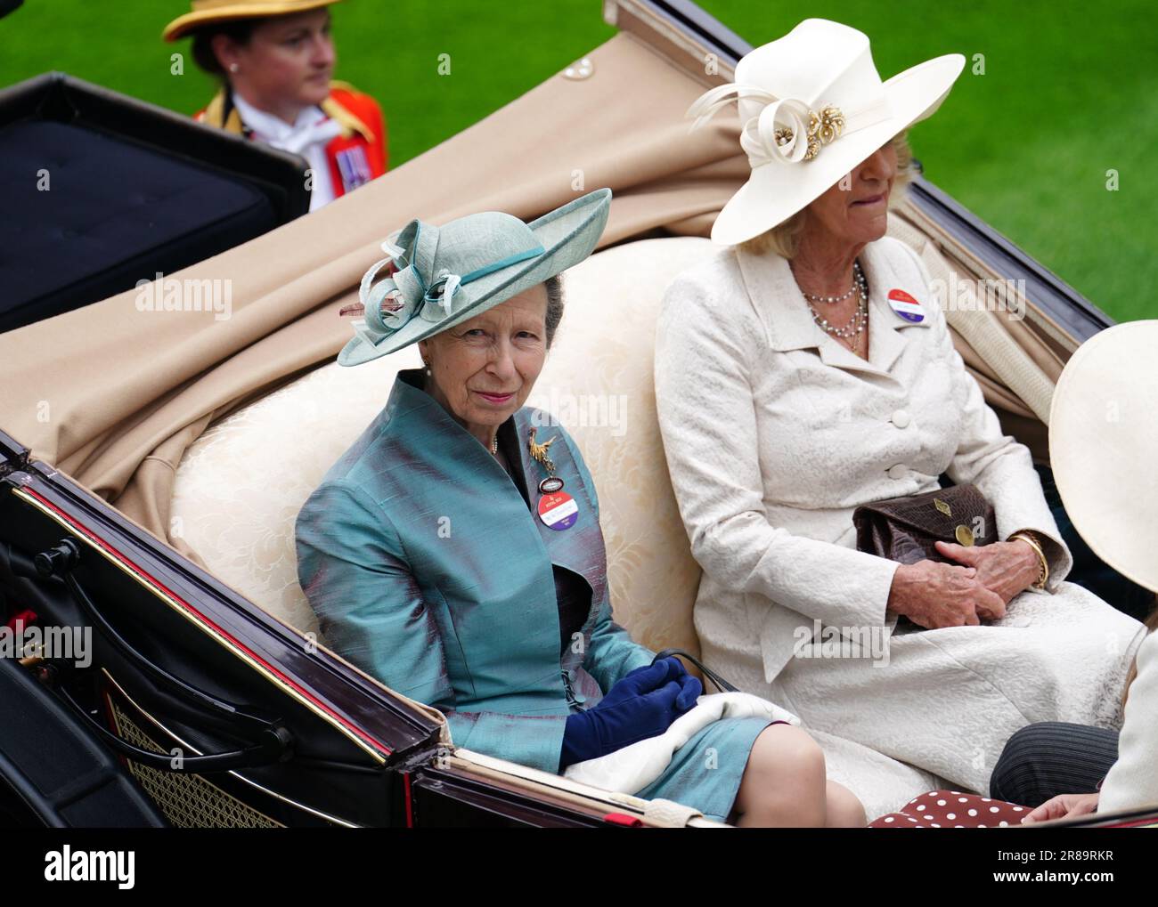 The carriage of the Princess Royal and Annabel Elliot arrives for day ...