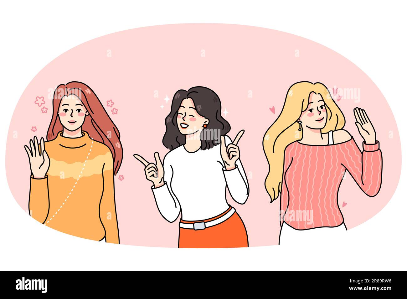 Diverse group laughing Stock Vector Images - Alamy