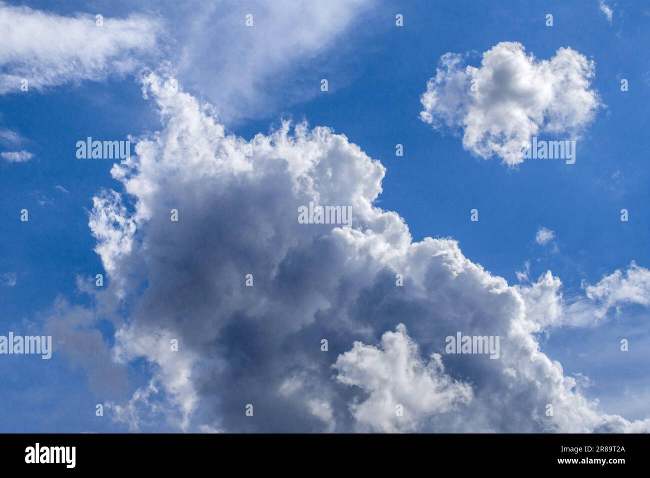 Cumulus storm clouds brewing on humid summer day - France Stock Photo ...