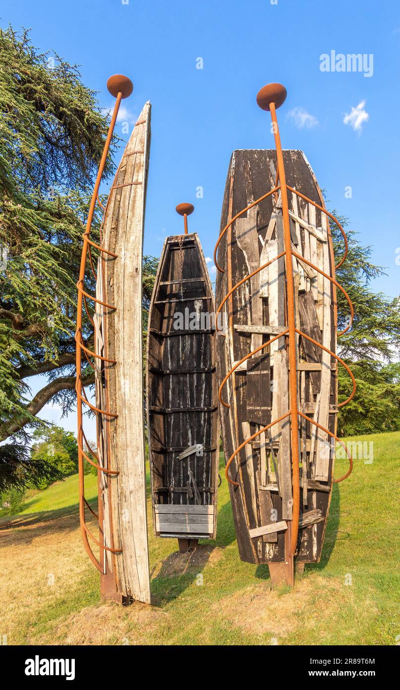 "Cire Perdue" old river boats used as artwork installation by El ...