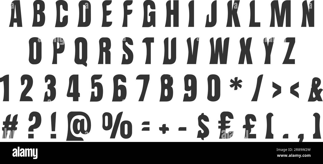 Black bold alphabet set Stock Vector Image & Art - Alamy