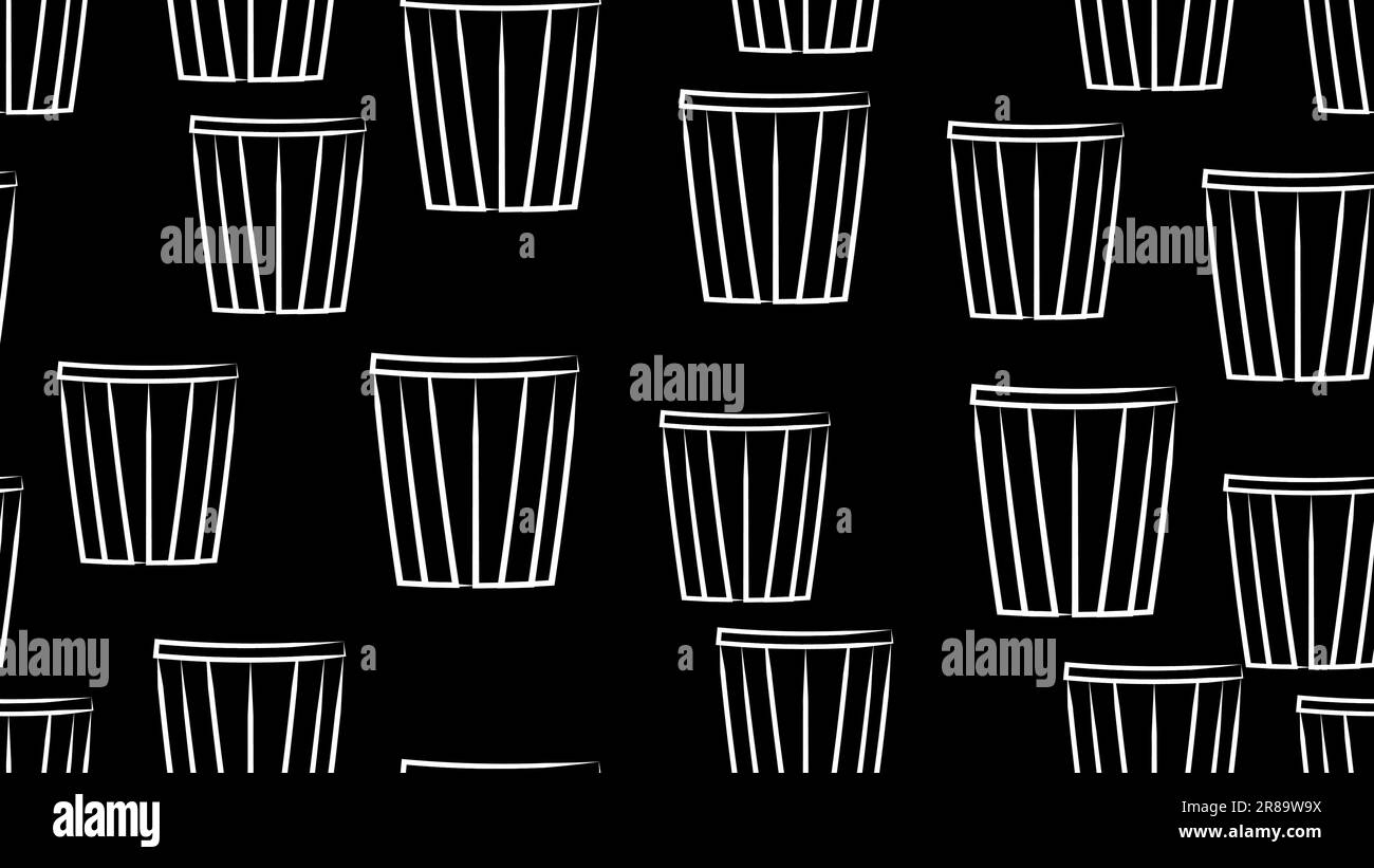 Geometrical strip popcorn buckets on white background, cinema snacks ...