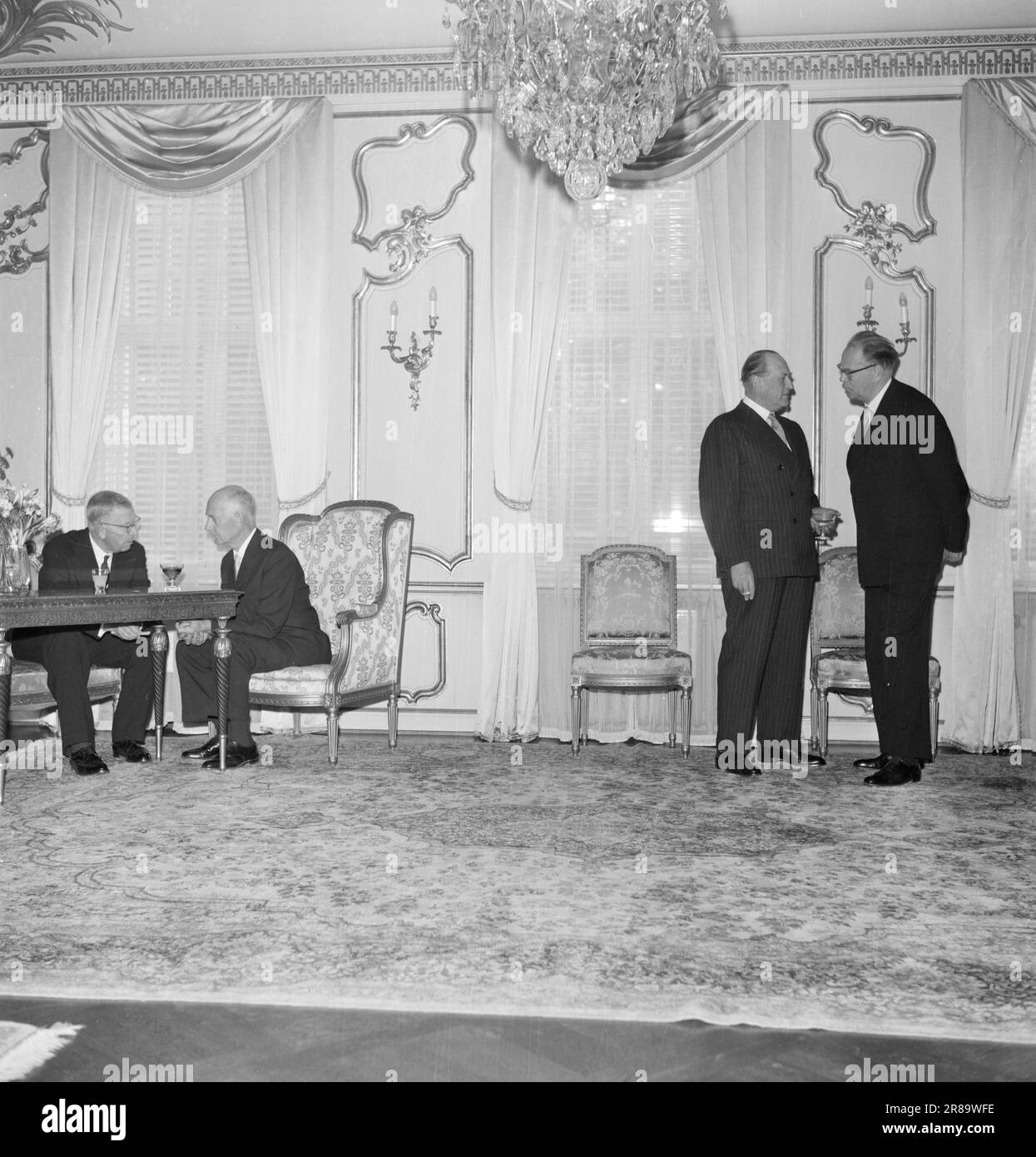 King olav and prime minister tage erlander from sweden photo hi-res ...