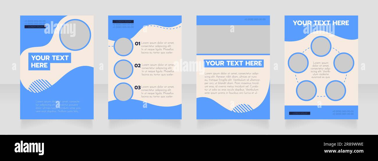 Hospitality industry info blank brochure layout design Stock Vector ...