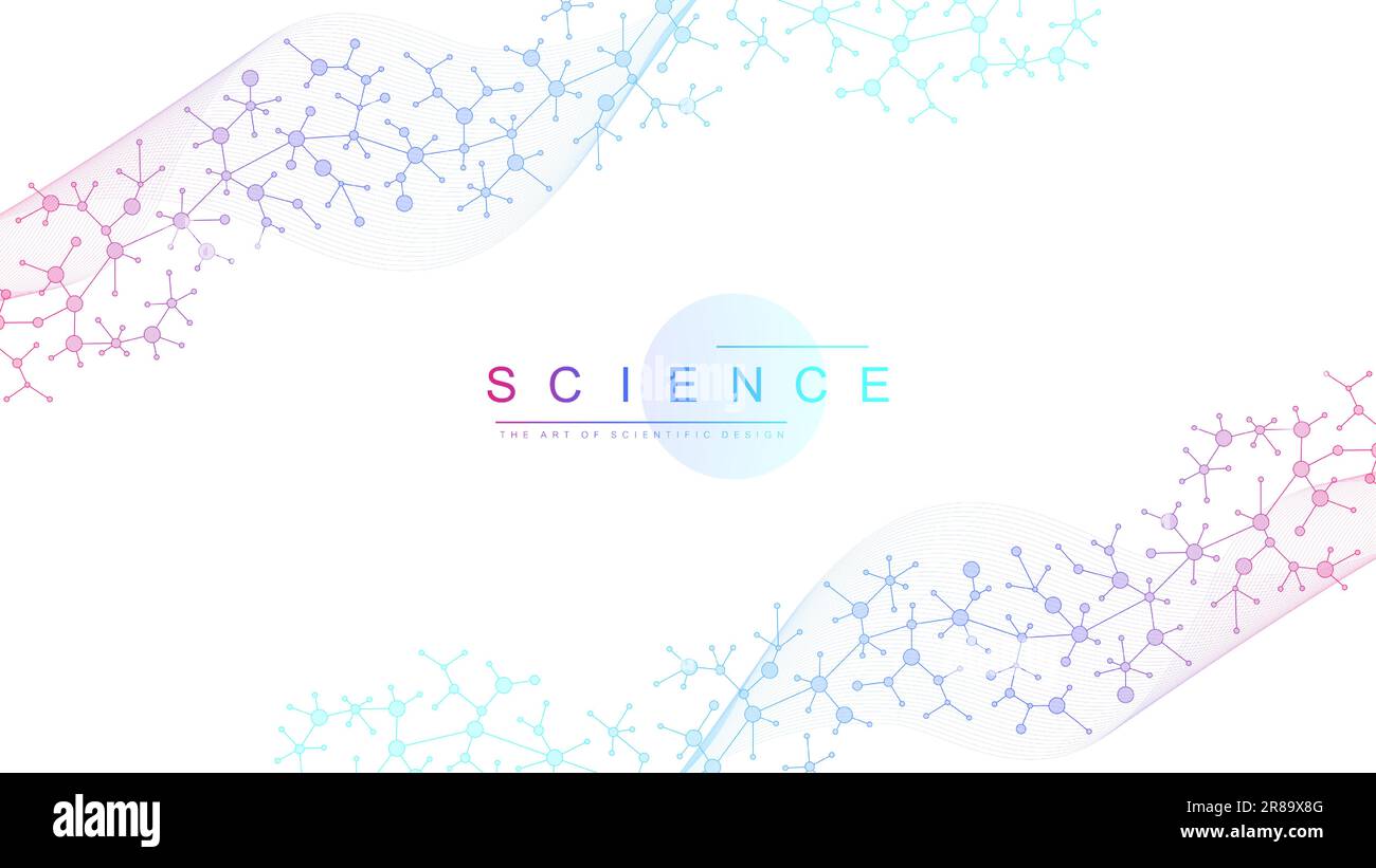 Molecular abstract structure background. Scientific vector illustration ...