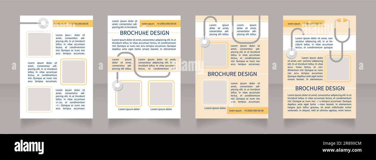 Cancer prevention regular screening blank brochure layout design Stock ...
