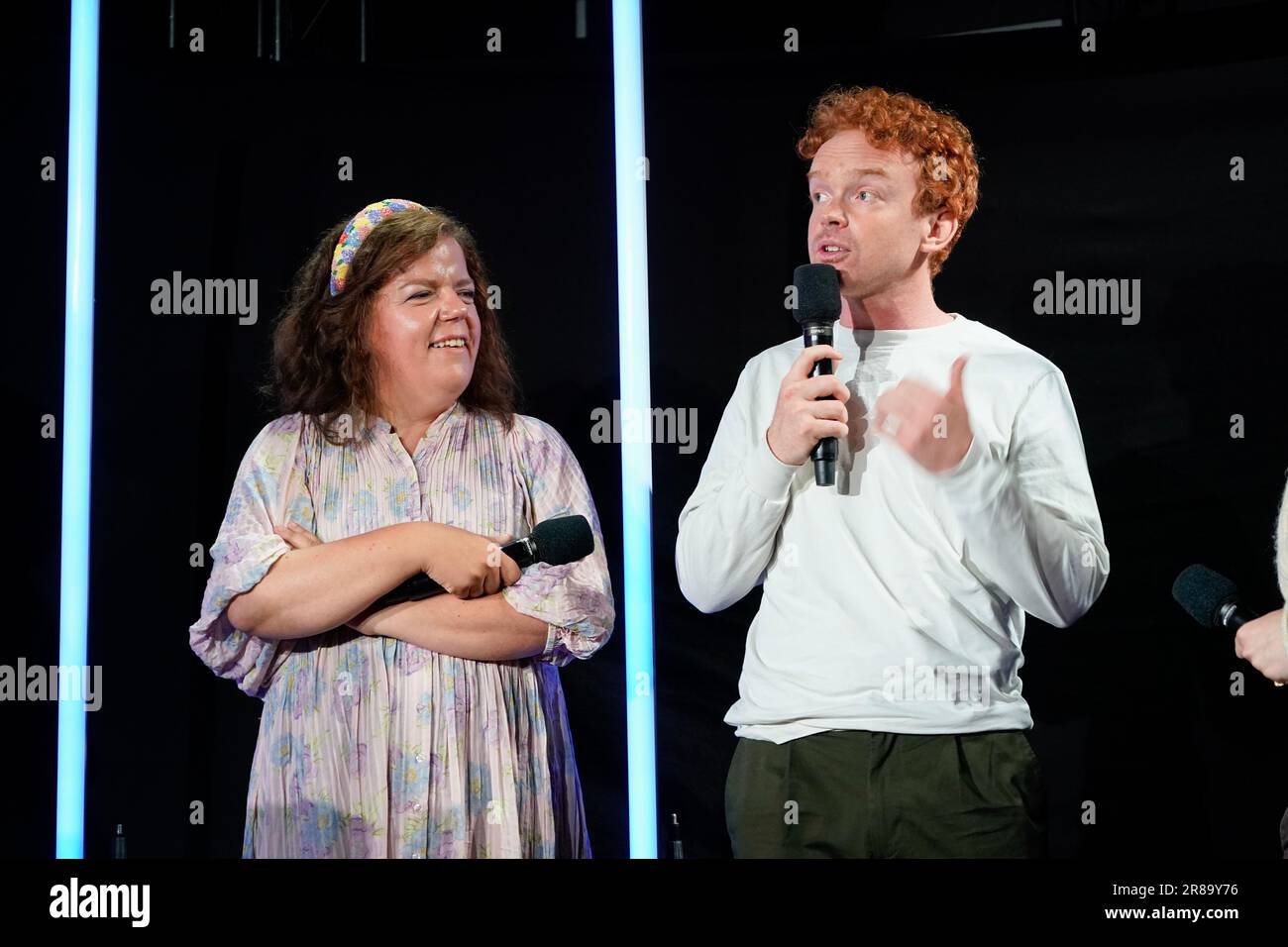 Oslo 20230620.Else Kaass Furuseth and Mikkel Niva at NRK's autumn ...