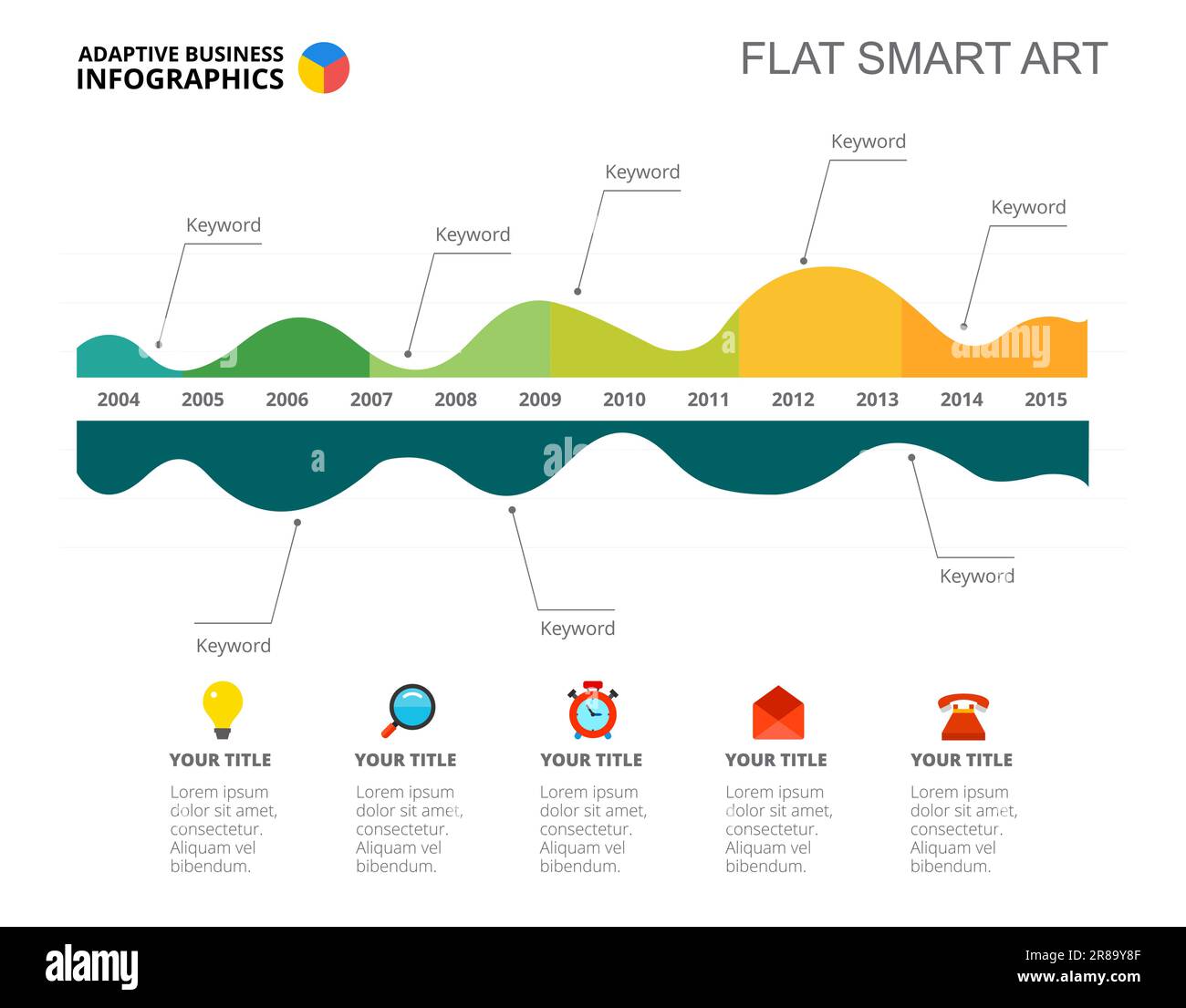 Business Line Charts Slide Template Stock Vector Image & Art - Alamy