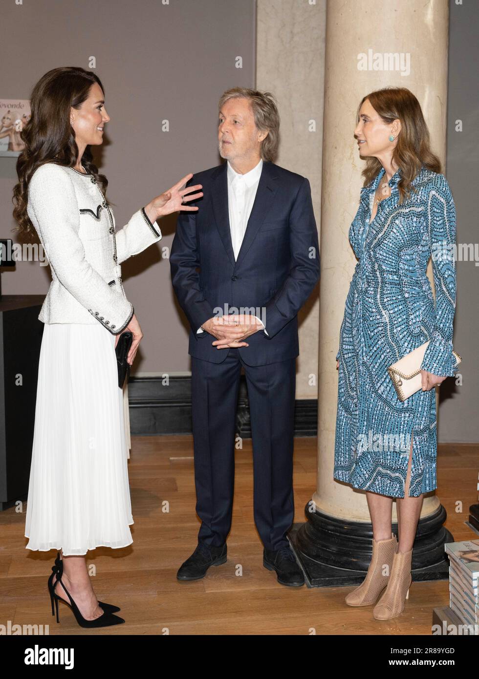 The Princess of Wales speaks with Sir Paul McCartney and his wife Nancy ...