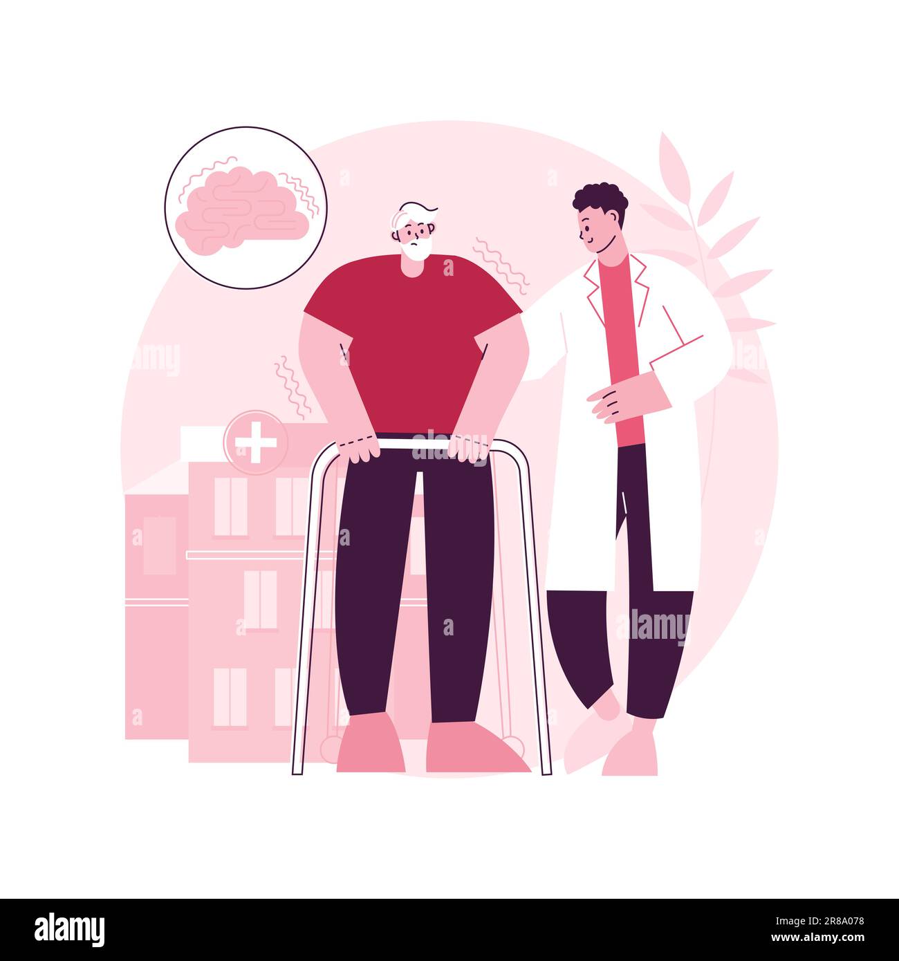 Parkinson disease abstract concept vector illustration. Parkinson cause ...