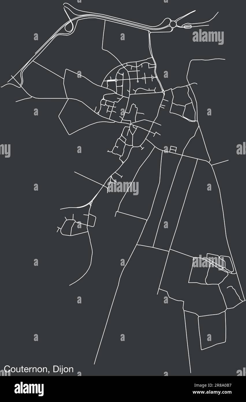 Dijon outline map hi-res stock photography and images - Alamy