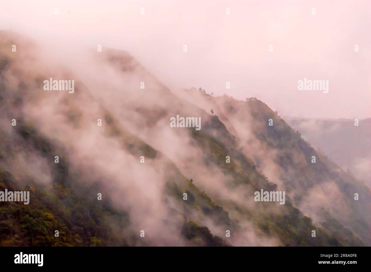 A view of the Mawkdok-Dympep Valley in Meghalaya, India, during the ...