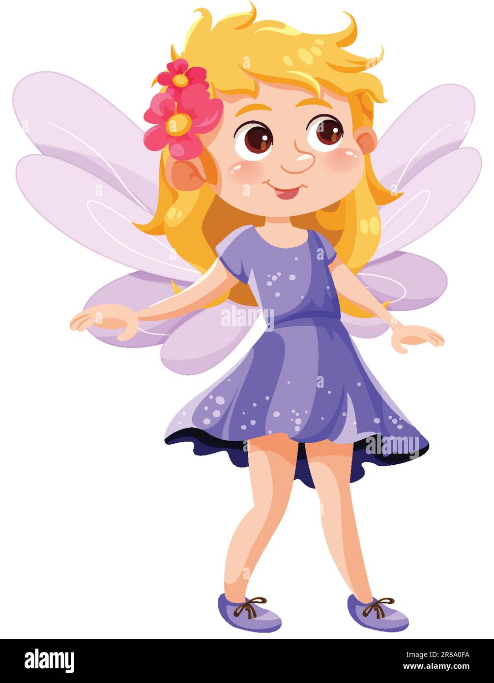 Beautiful fairy cartoon character illustration Stock Vector Image & Art ...
