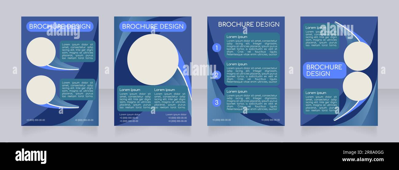 Youth sports camp promotional blank brochure layout design Stock Vector ...