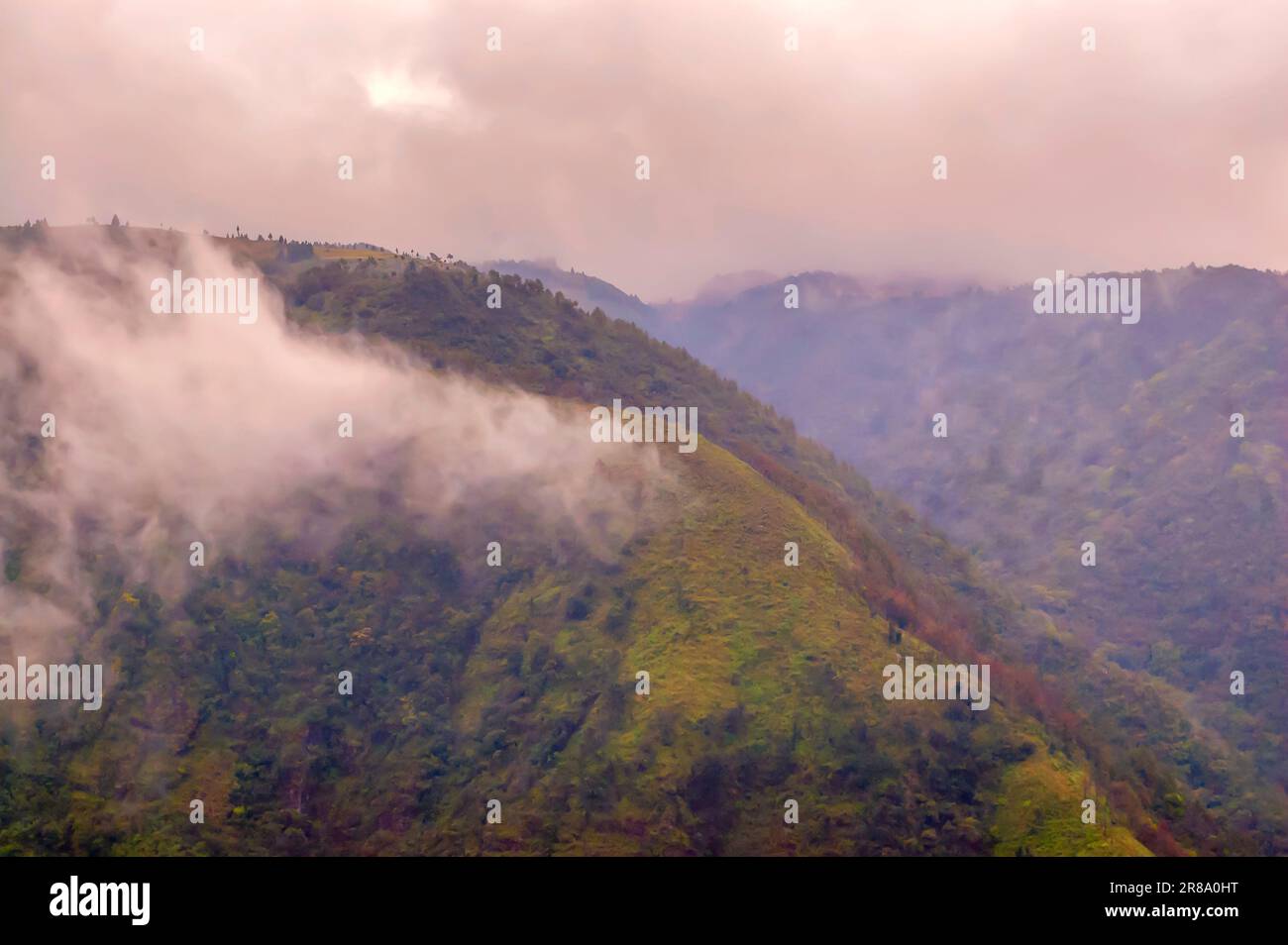 A view of the Mawkdok-Dympep Valley in Meghalaya, India, during the ...
