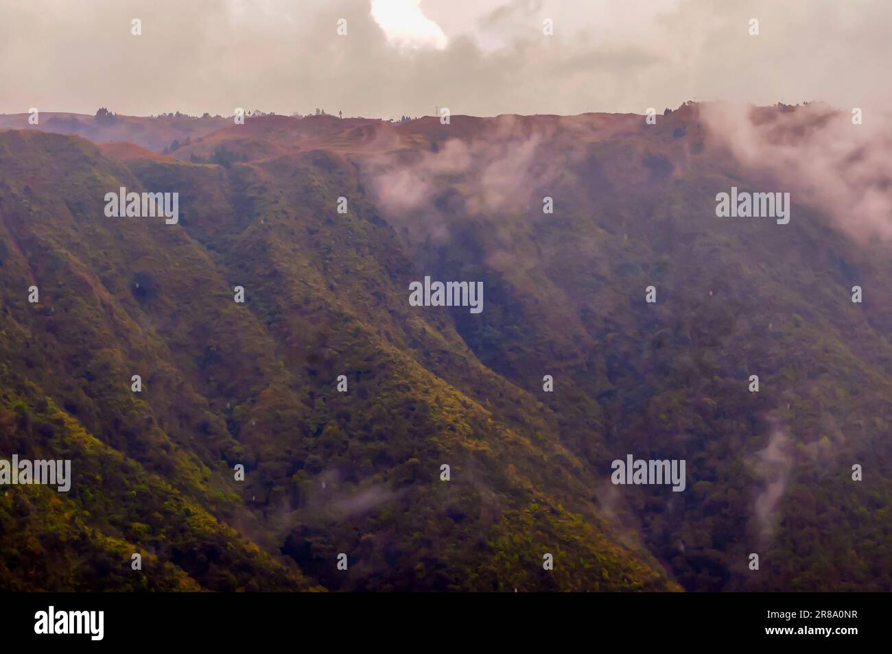 A view of the Mawkdok-Dympep Valley in Meghalaya, India, during the ...
