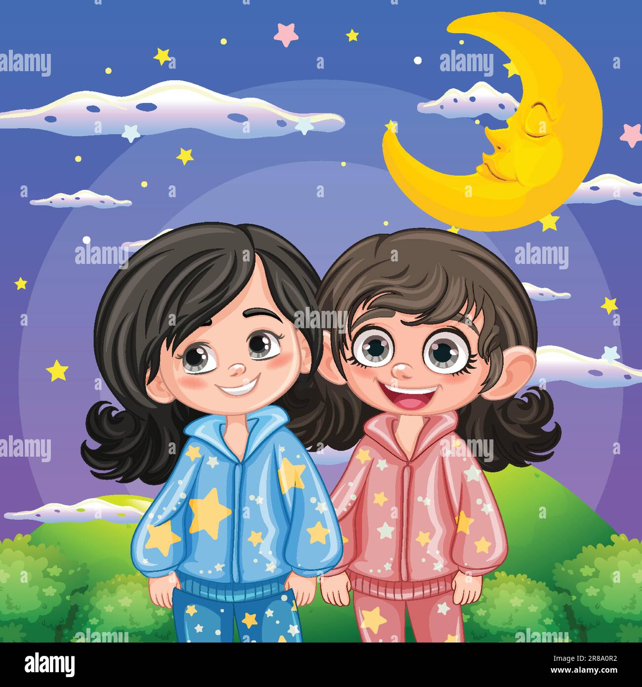Child wearing pajamas Stock Vector Images - Alamy