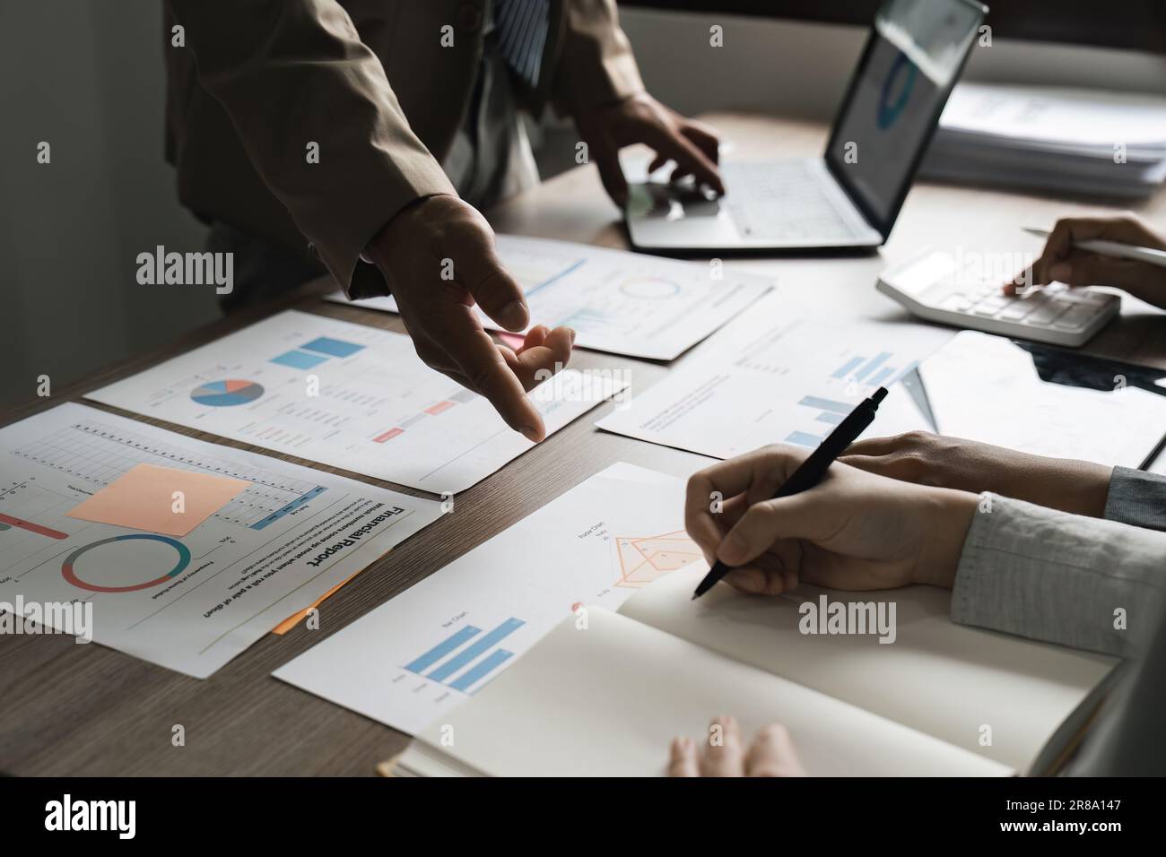 Business and Financial concept. Business team discussing assessment and ...