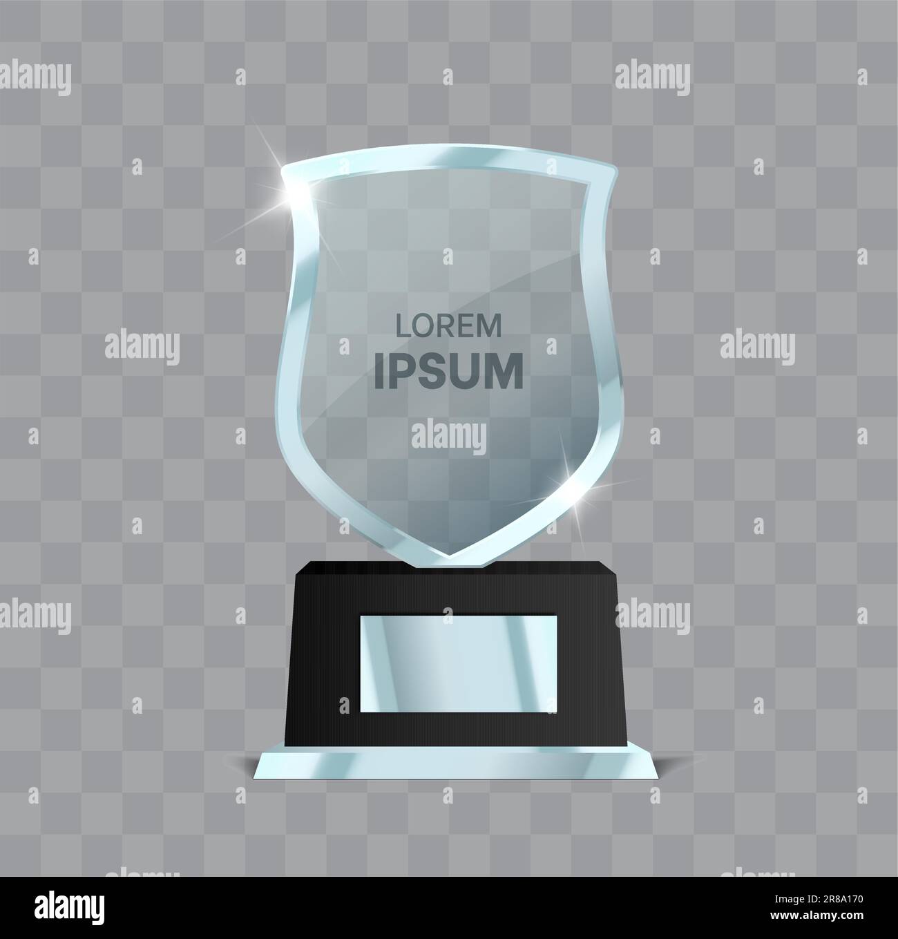 Glass award realistic transparent winner trophy first place award hi ...