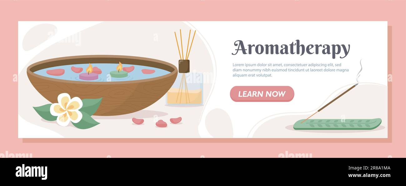 Aromatherapy advertising vector banner Stock Vector Image & Art - Alamy