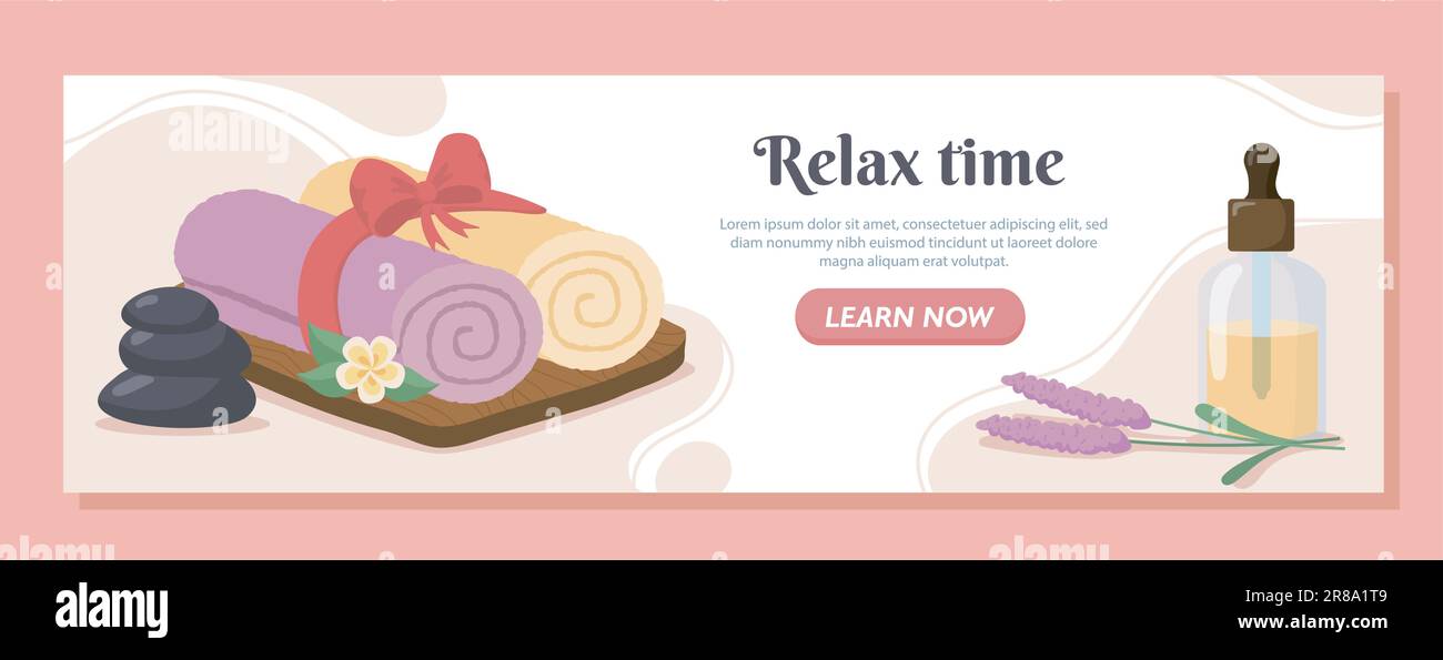 Relax time advertising vector banner Stock Vector Image & Art - Alamy