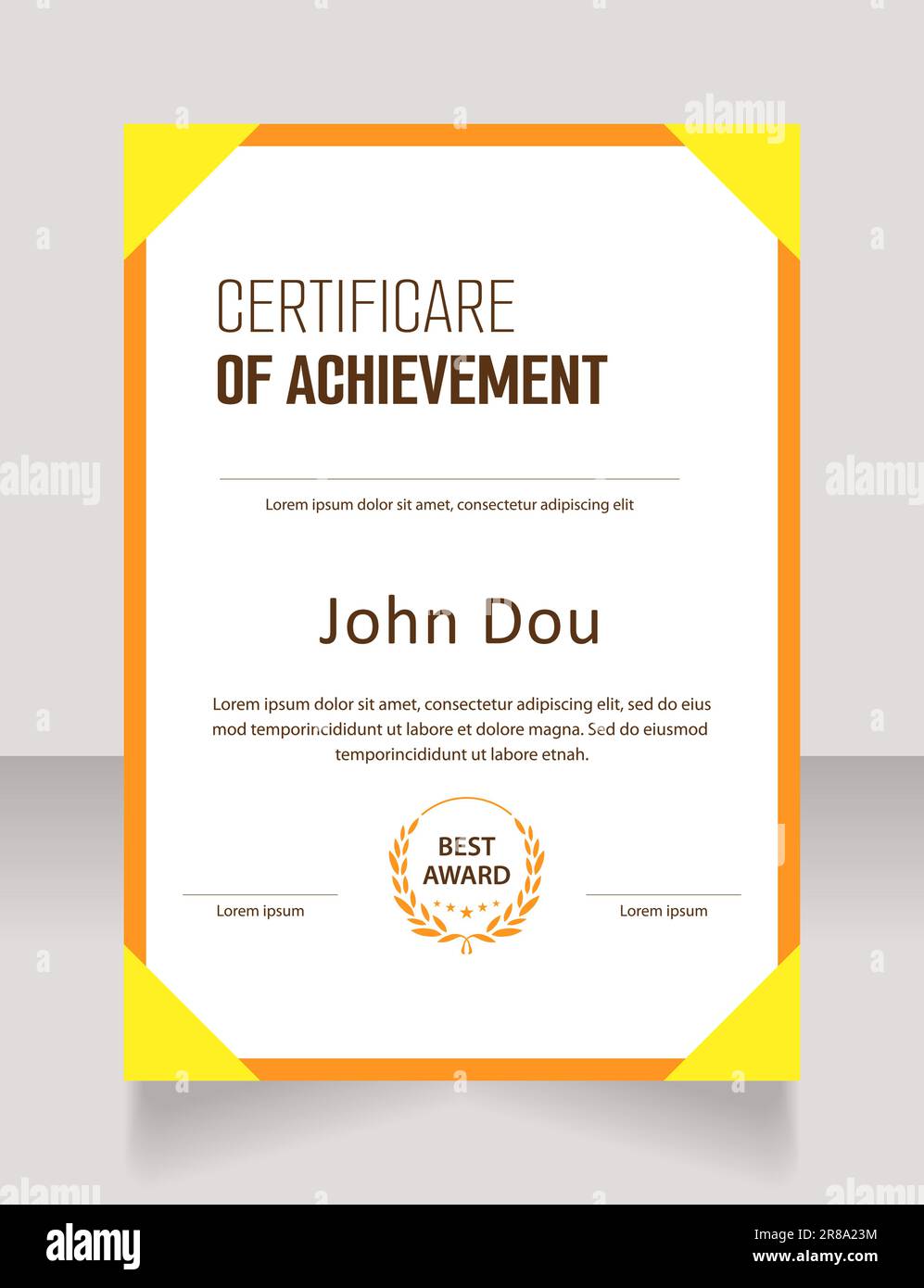 Winner certificate design template Stock Vector Image & Art - Alamy