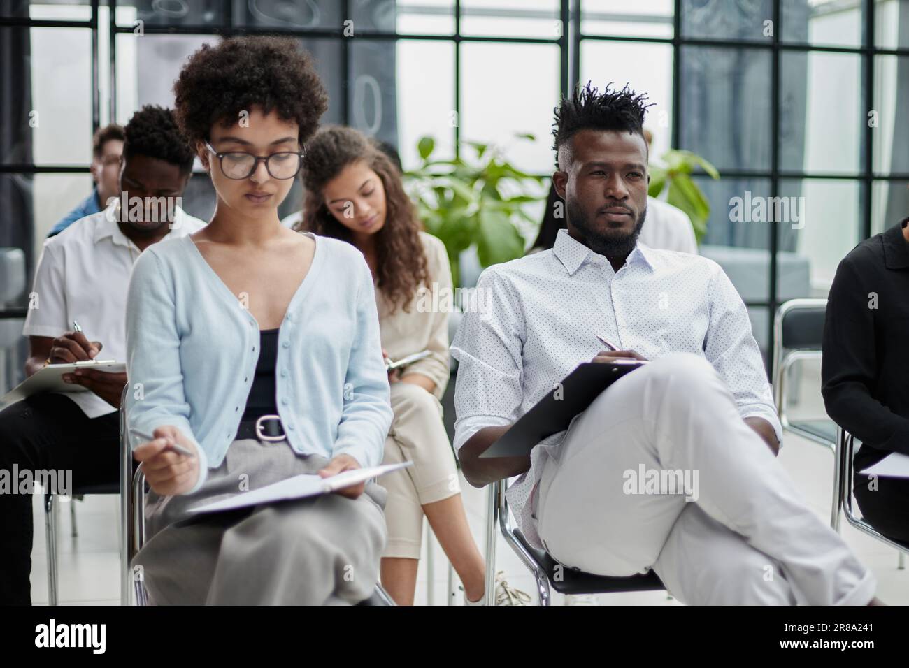 Business People Having Discussion In Conference Room Stock Photo - Alamy