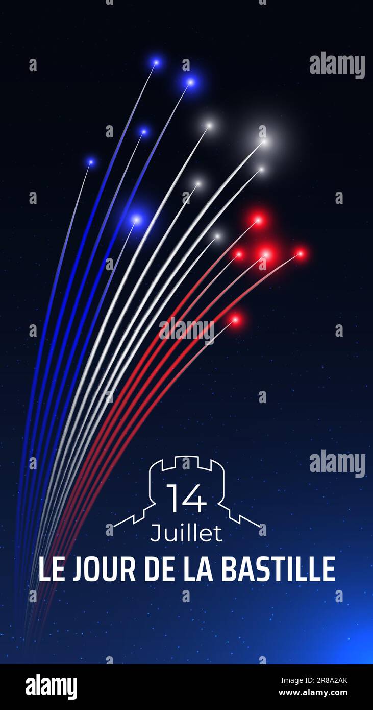 Banner 14 july bastille day in france, template with french colorful ...