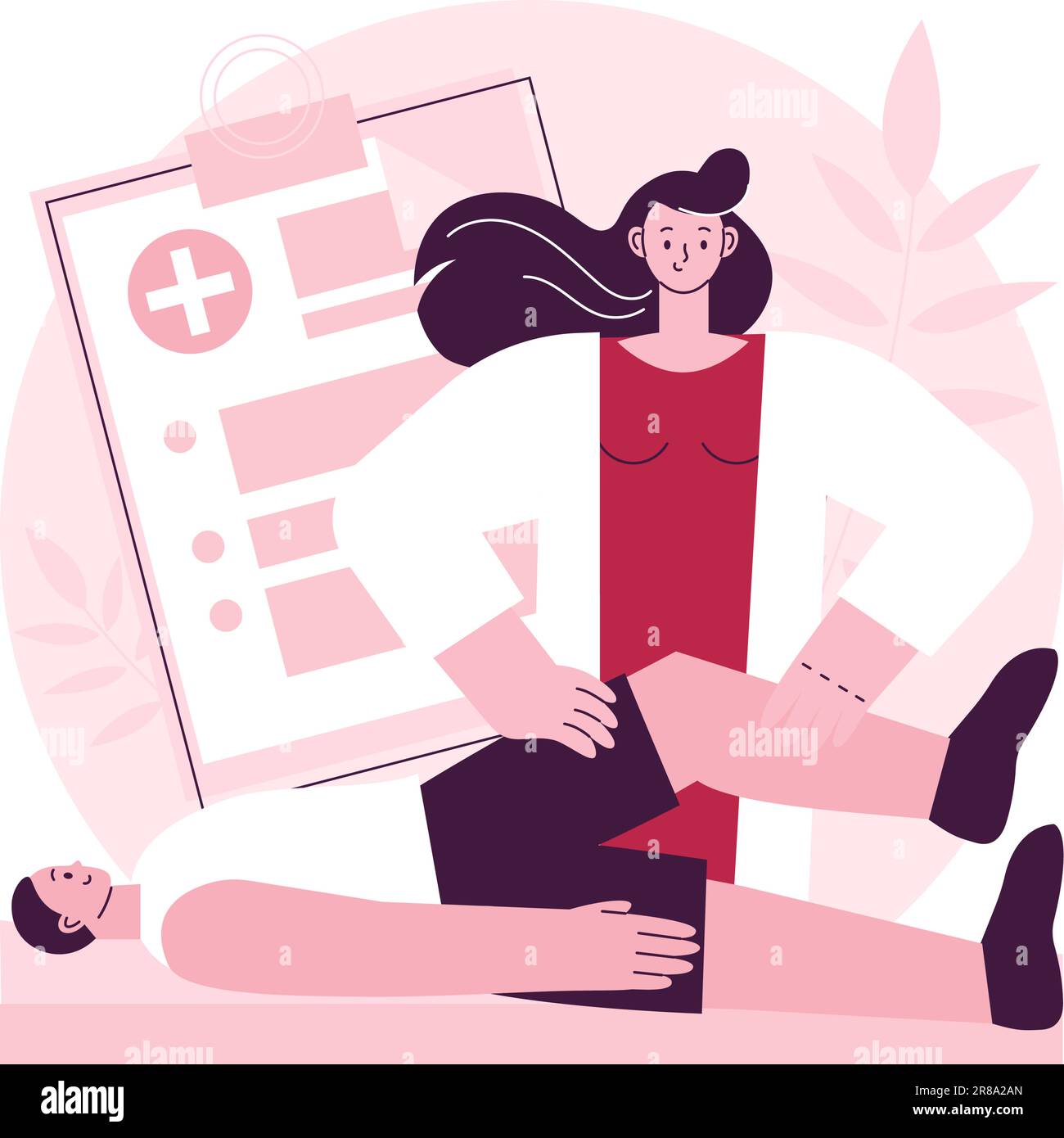 Professional massage therapy abstract concept vector illustration ...