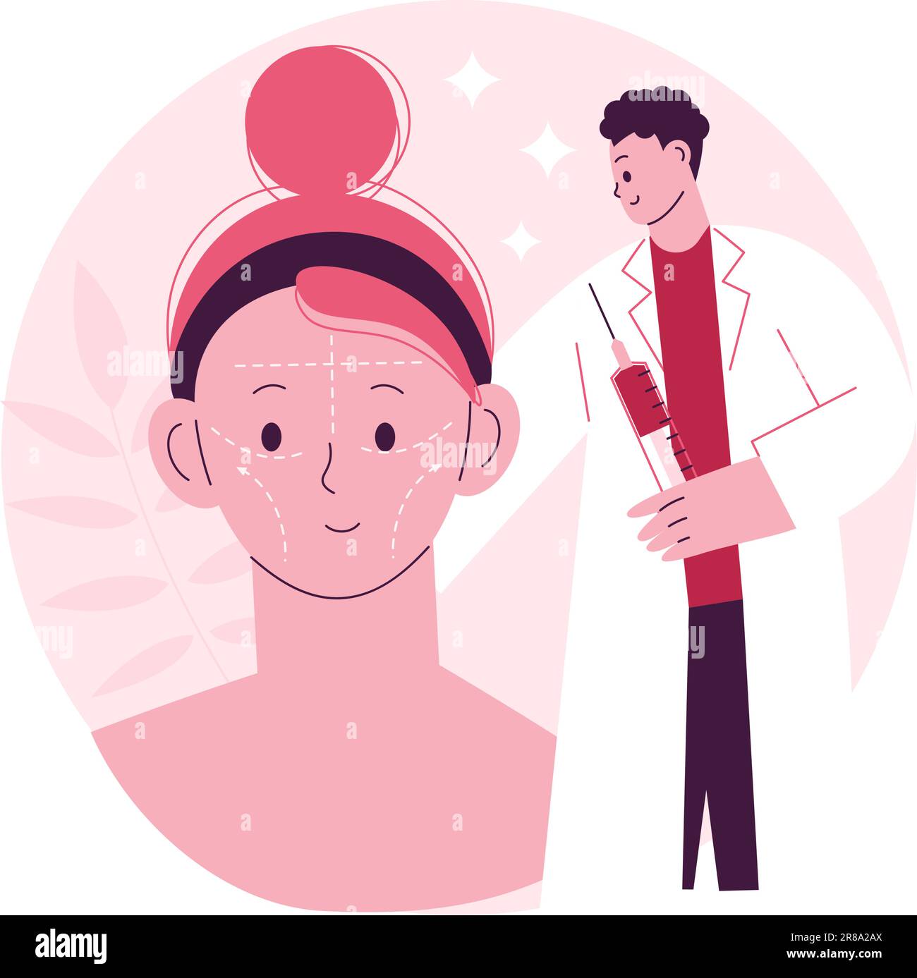 Facial contouring abstract concept vector illustration. Facial ...