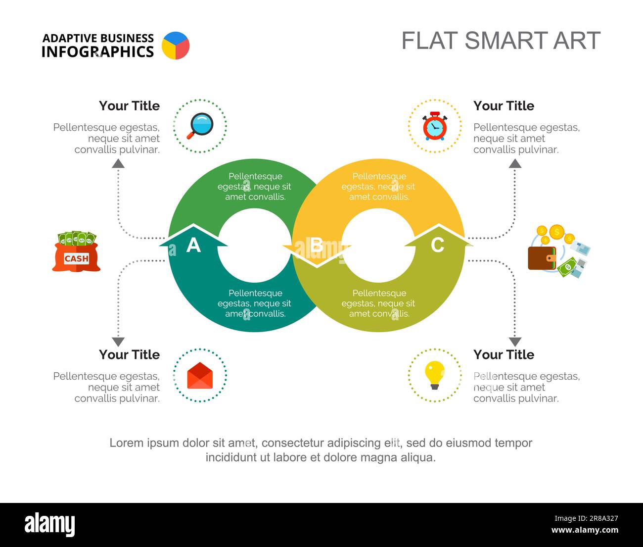 Four Principles Flowchart Slide Template Stock Vector Image & Art - Alamy