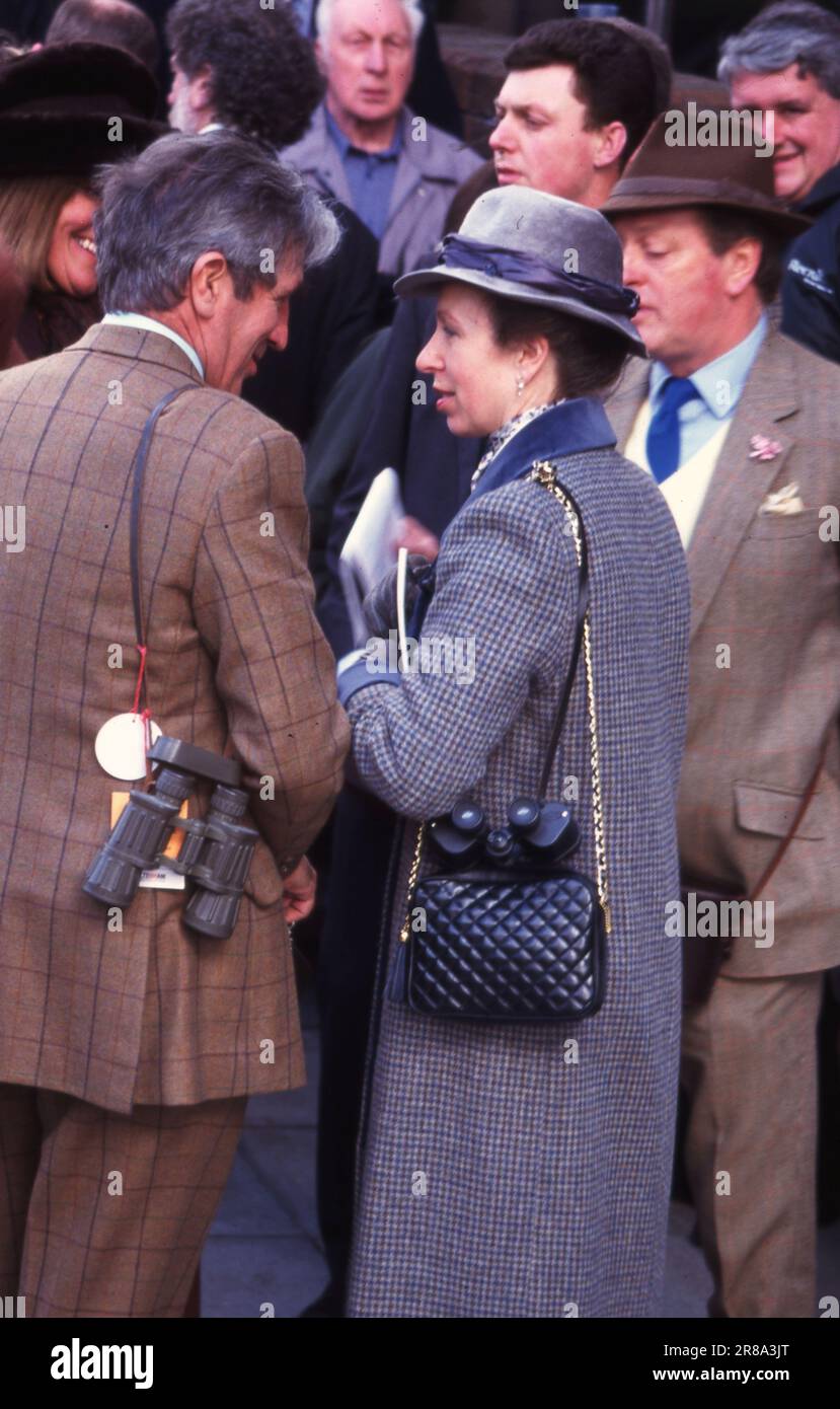 13 March 1997 Princess Anne, The Princess Royal at Cheltenham Races ...