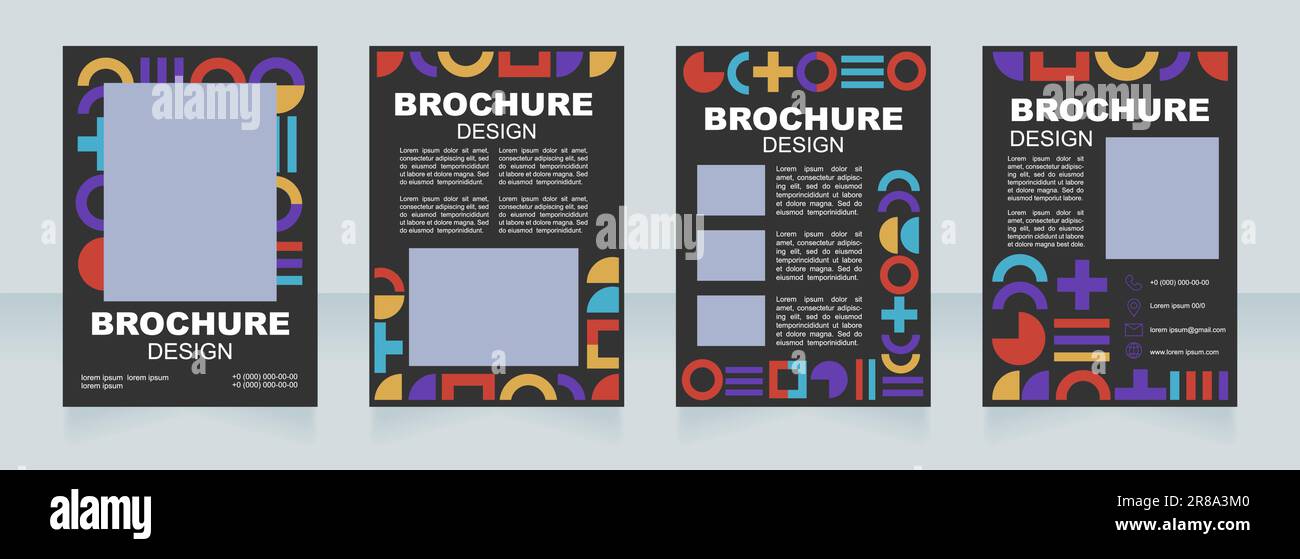 Psychology of shapes seminar blank brochure layout design Stock Vector ...