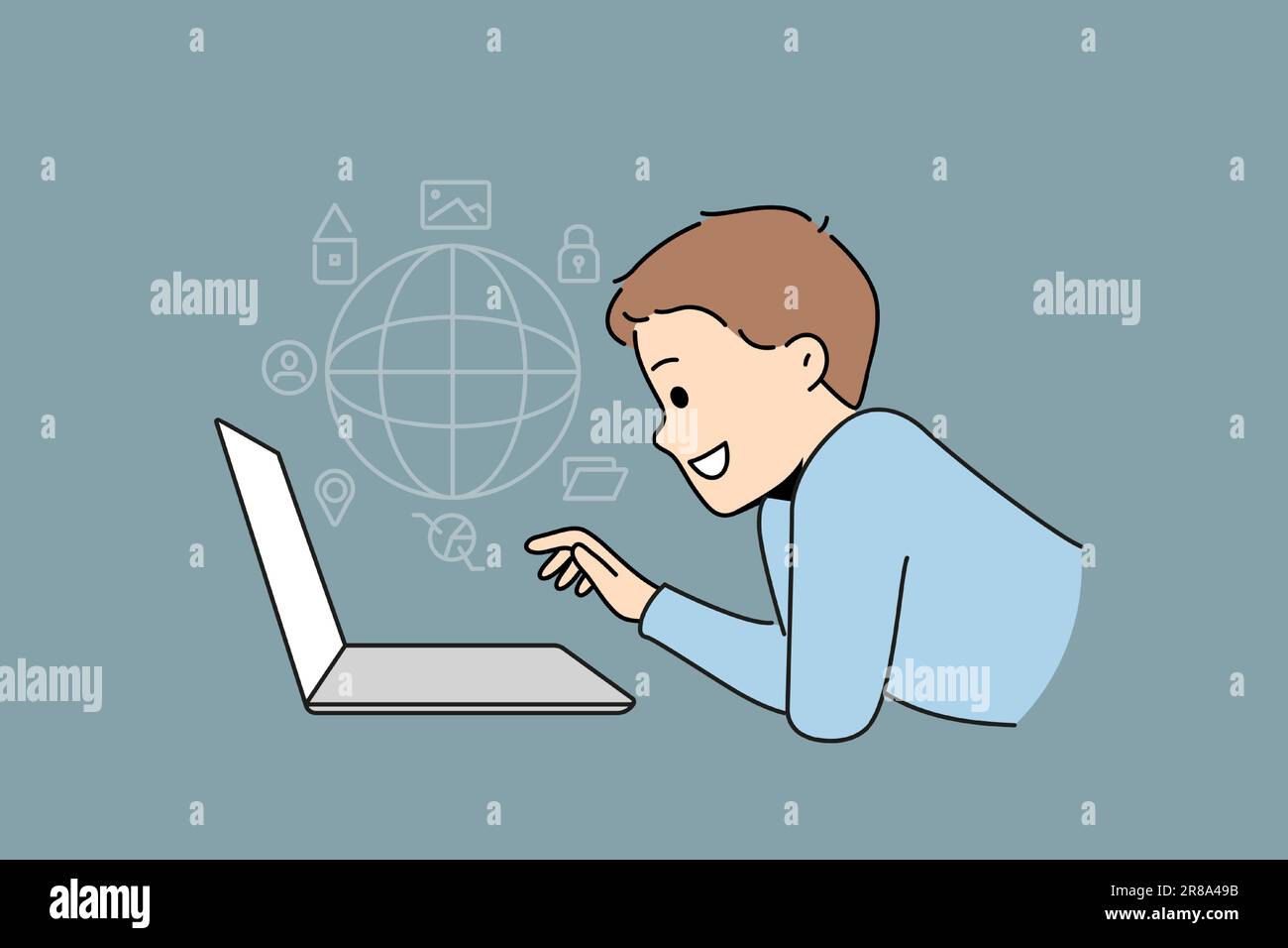 Child internet surf Stock Vector Images - Alamy